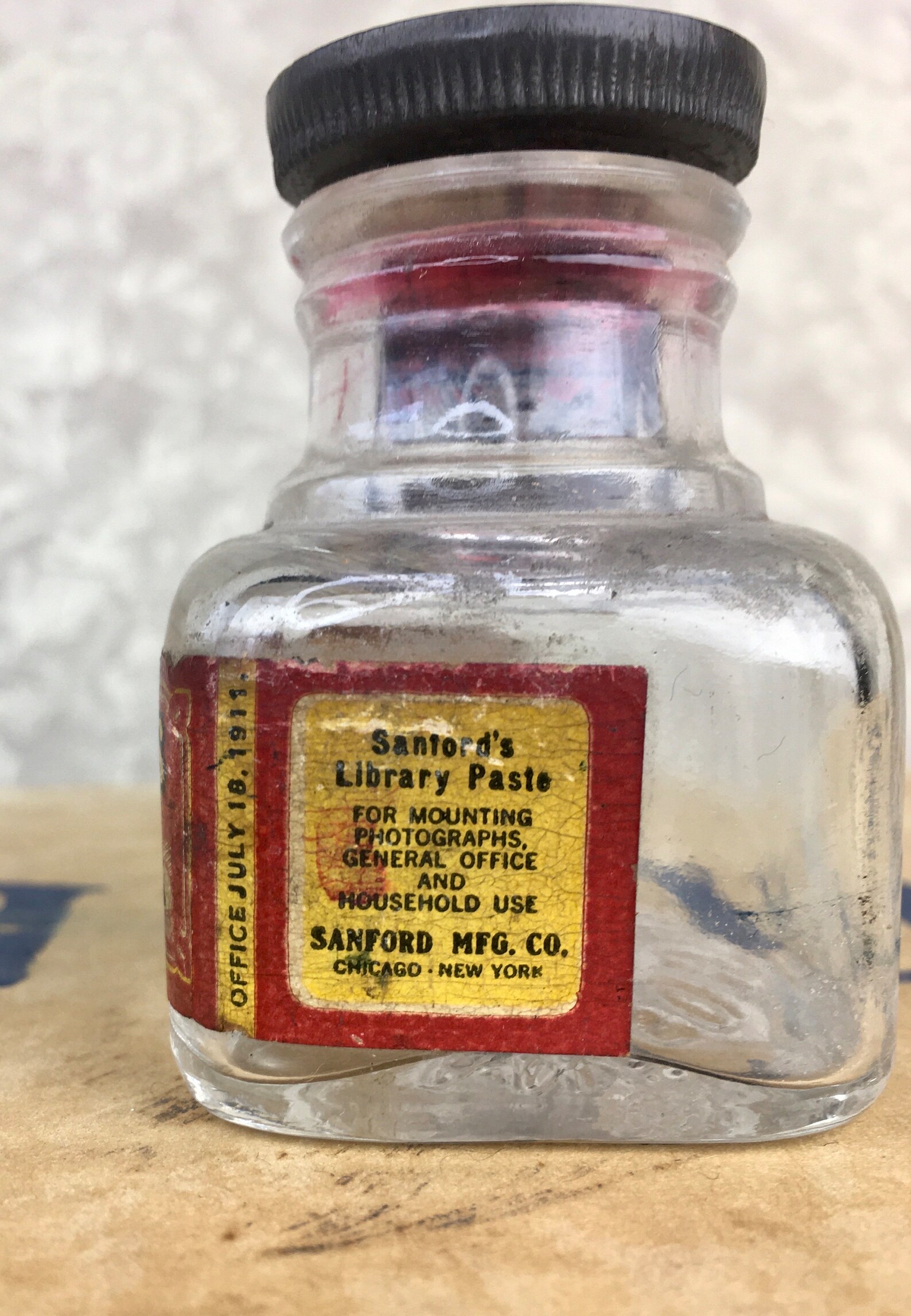 RARE 1800s Antique Sanfords Red Ink Bottle With Original Stopper and ...