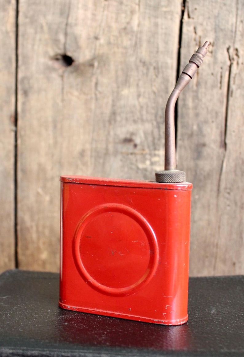 Vintage 1930s/1940s Red Valvespout Oil Can - Etsy