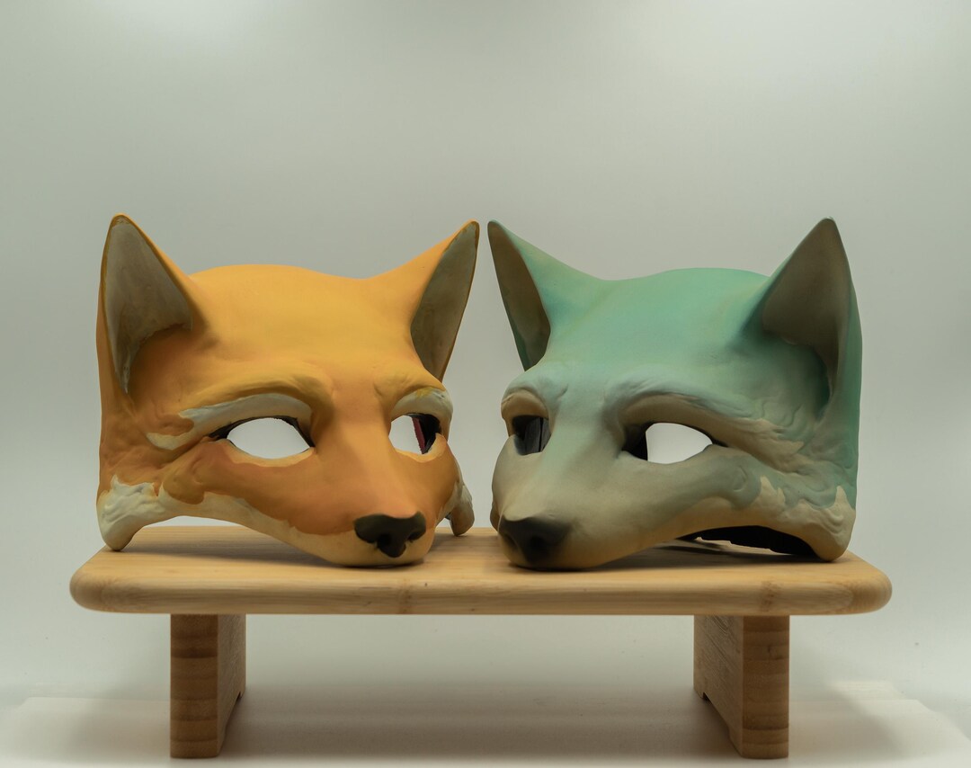 Handmade Fox Mask: Cosplay Costume, Festival Masquerade - Etsy
