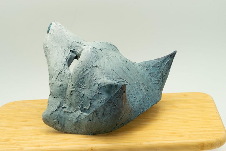 FOX Mask CLAY III Unique Piece. Animal Mask for Adults Original Design ...