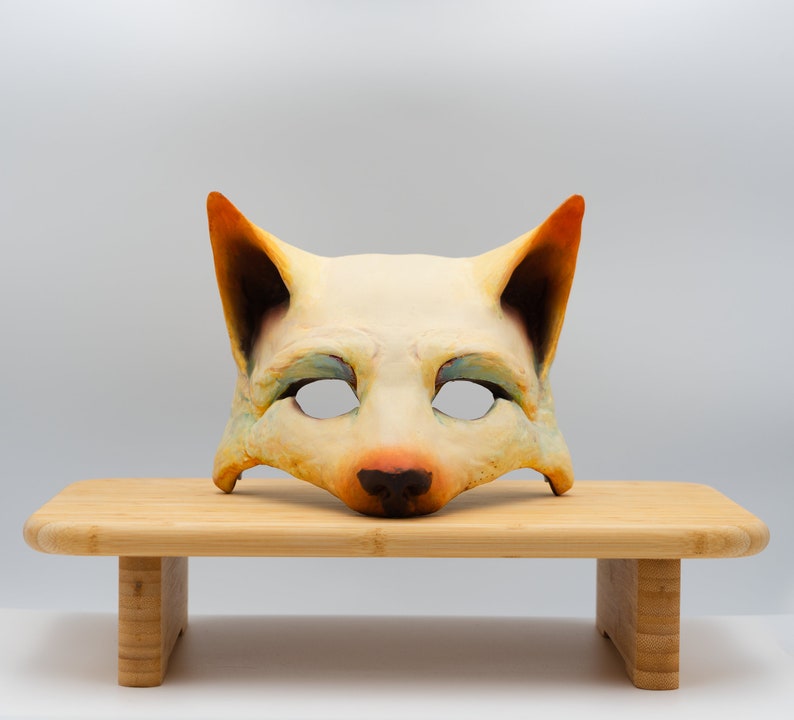 Hand-painted FOX MASK Unique Therian Animal Mask for Adults Unisex ...