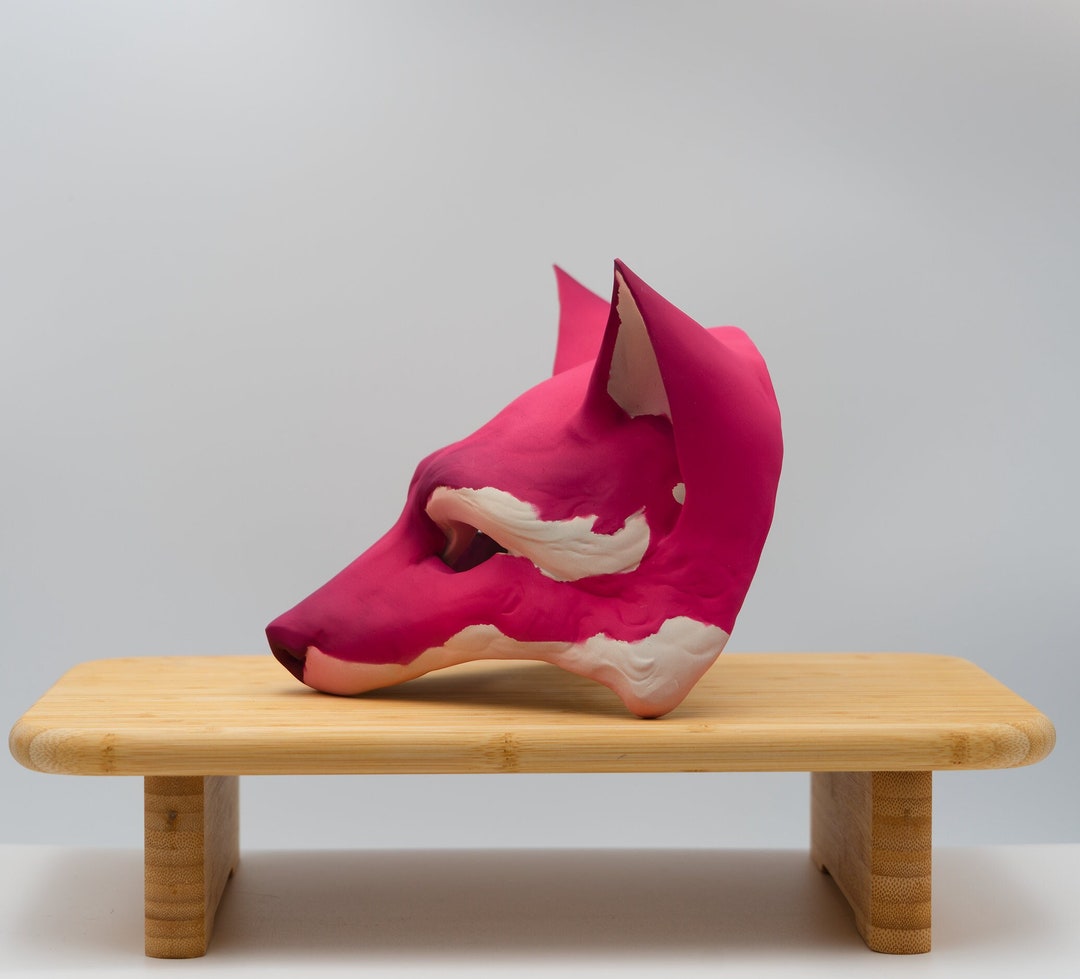 PINKY FOX MASK Original Hand-painted Unisex Therian Animal Mask for ...