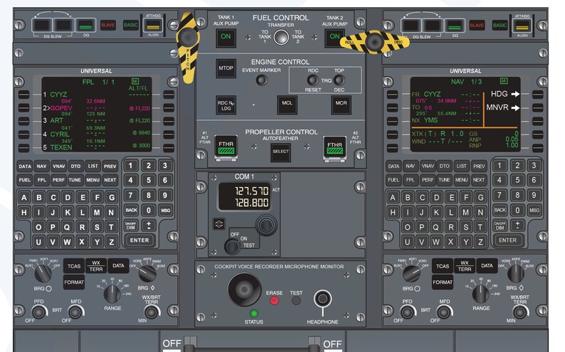Bombardier Aerospace Q400 Dash 8 Next Gen. Cockpit Poster - Etsy