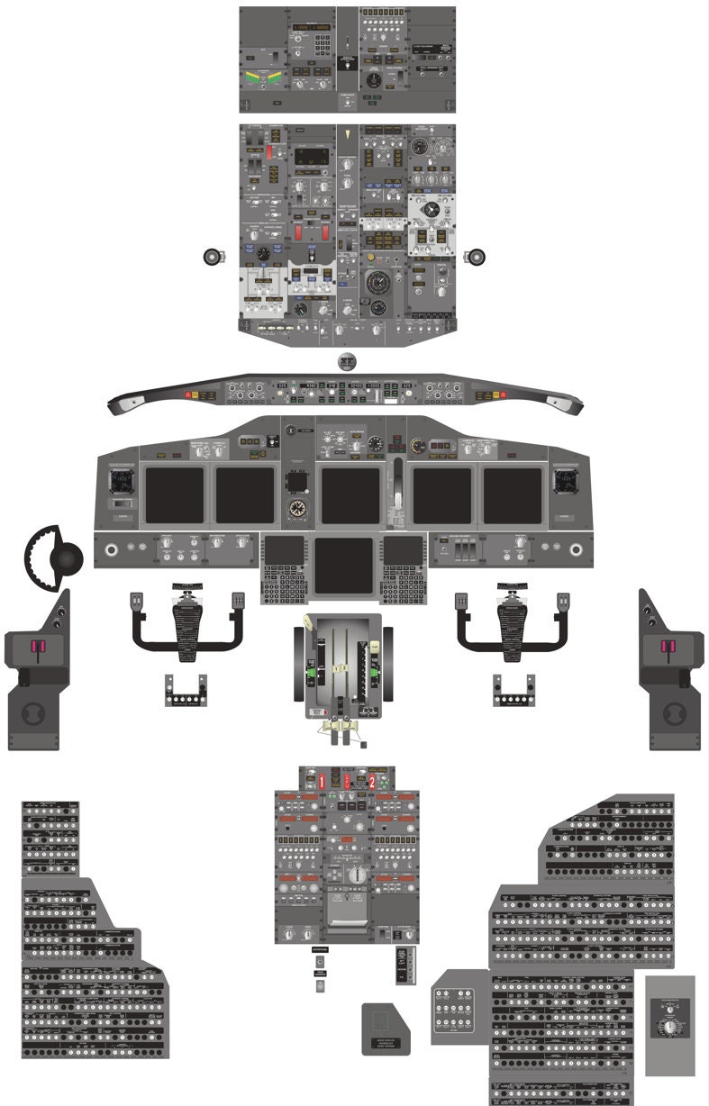 Boeing 737 NG Cockpit Poster - Etsy