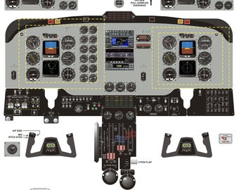 Piper PA28 Archer Non-gps Aircraft Cockpit Training Poster - Flight ...