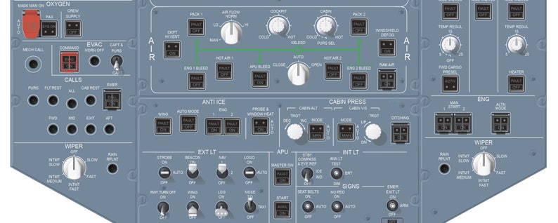 Airbus A350 Cockpit Poster - Etsy