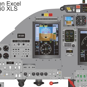 Cessna Citation CE-560 XLS Cockpit Poster - Etsy