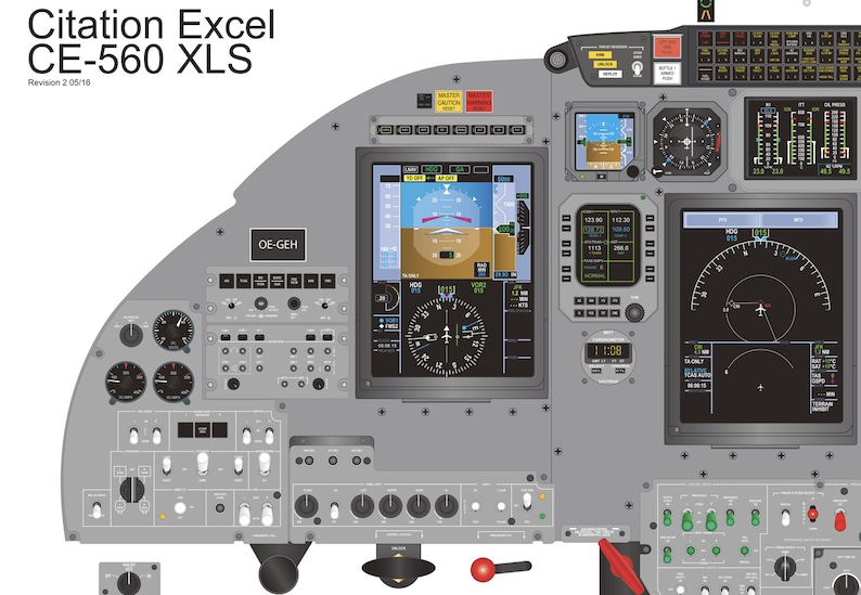 Cessna Citation CE-560 XLS Cockpit Poster - Etsy