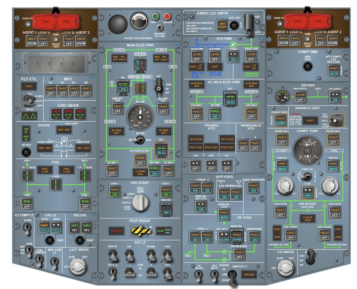 ATR 72 - 600 Cockpit Poster - Etsy