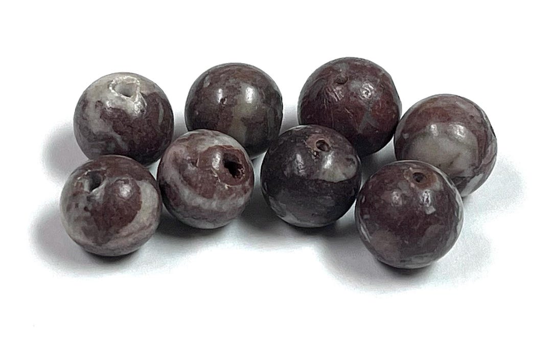 MARBLE 'choco Beads' Philippine Brown White 11mm Pkg8 Rb144 - Etsy