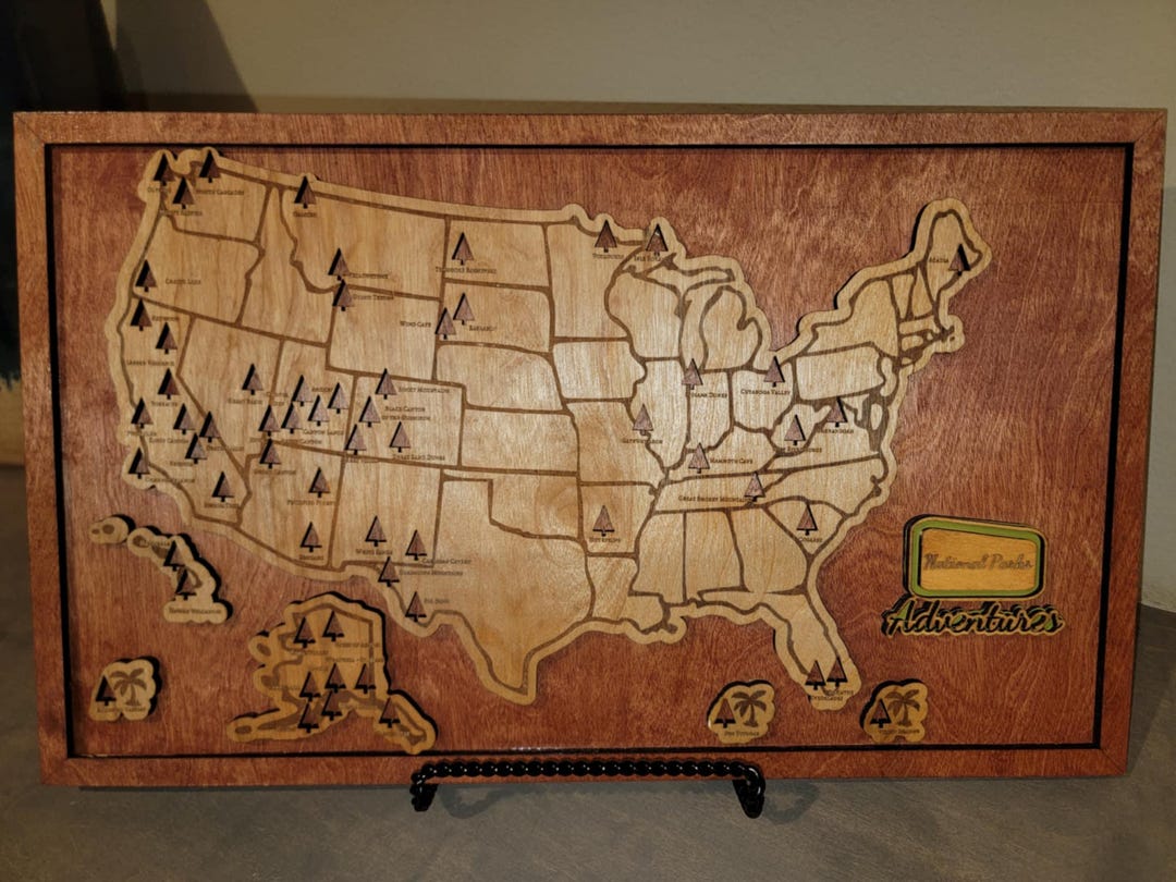 National Parks Map, Family Travel Map, National Parks Adventure Map ...