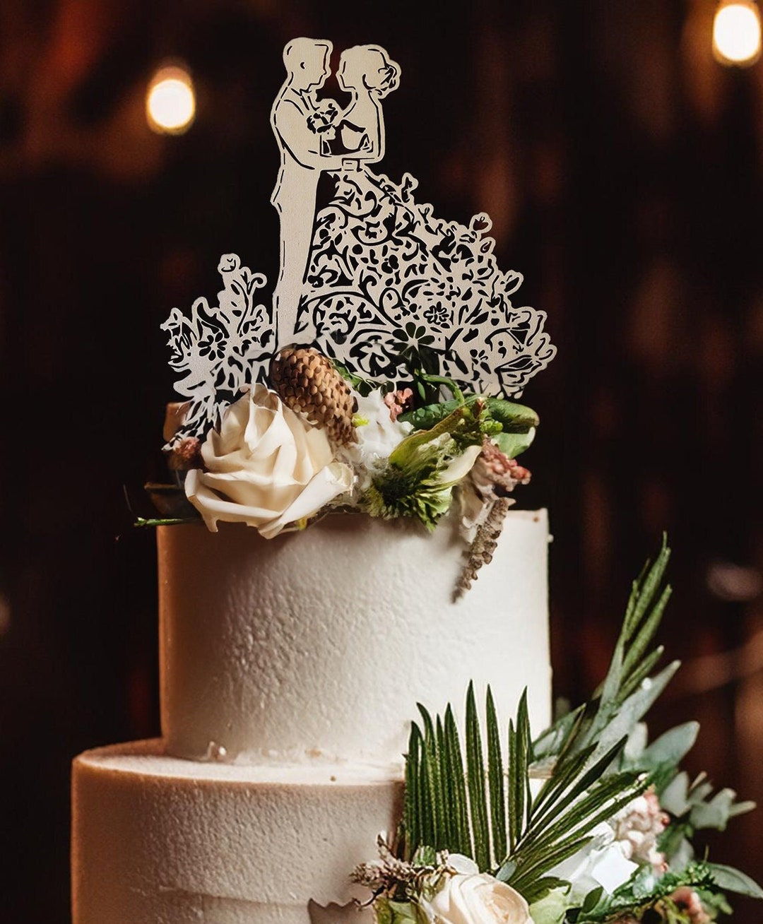 Customizable Wood Cake Toppers . Comes in Natural Wood, Food Safe ...