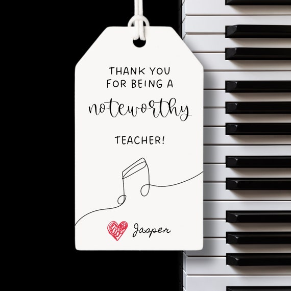 Gifts For Music Teachers Music Teacher Appreciation Thank You Printable ...