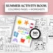Kids Summer Activity Book Coloring Page Activity Pack Kids Worksheets ...