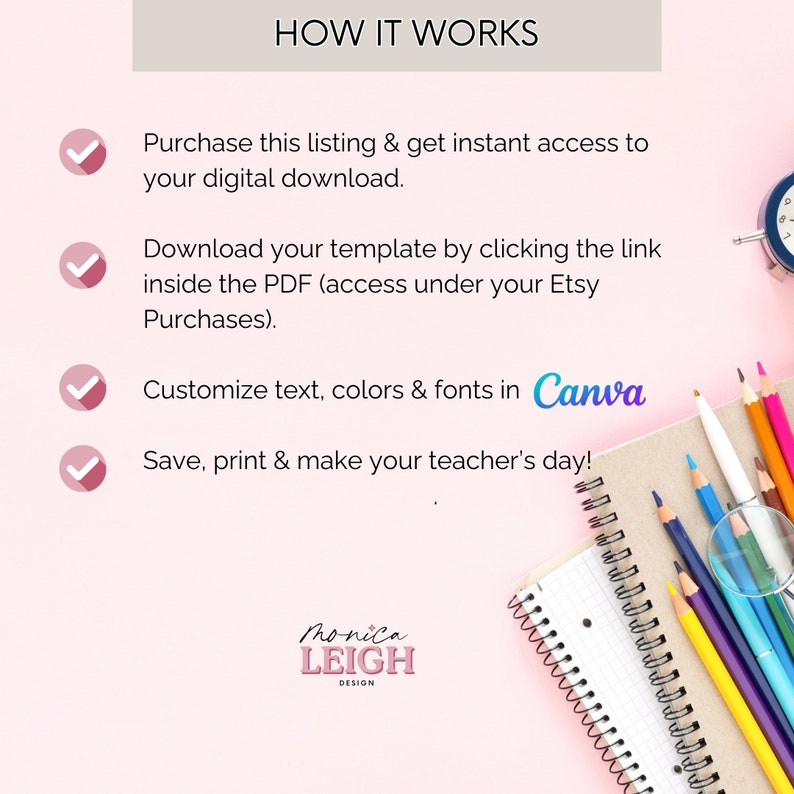 End of School Year Teacher Appreciation Thank You Gift Last Day of ...