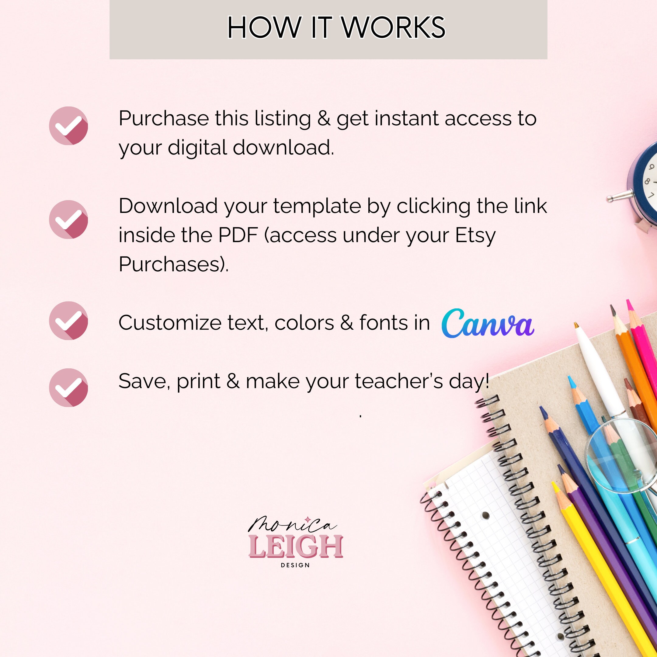 End of School Year Teacher Appreciation Thank You Gift Last Day of ...