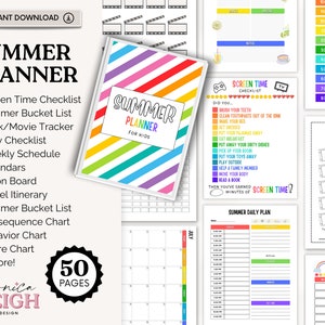 Kids Summer Planner 2025 Summer Bucket List Summer Schedule Summer ...