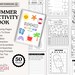 Kids Summer Activity Book Coloring Page Activity Pack Kids Worksheets ...