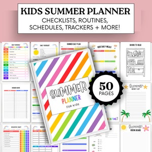Kids Summer Planner 2025 Summer Bucket List Summer Schedule Summer ...