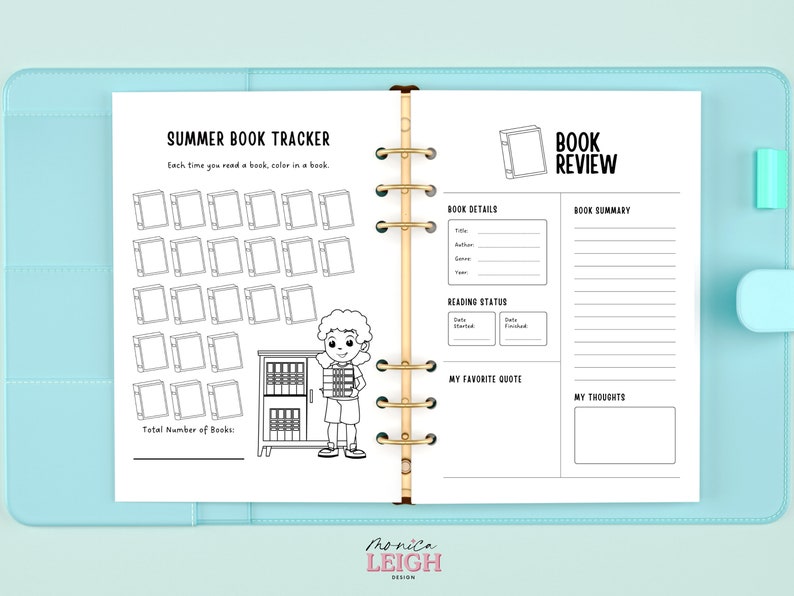 Summer Reading Planner Bundle | Kids Reading Log | Kids Book Tracker ...