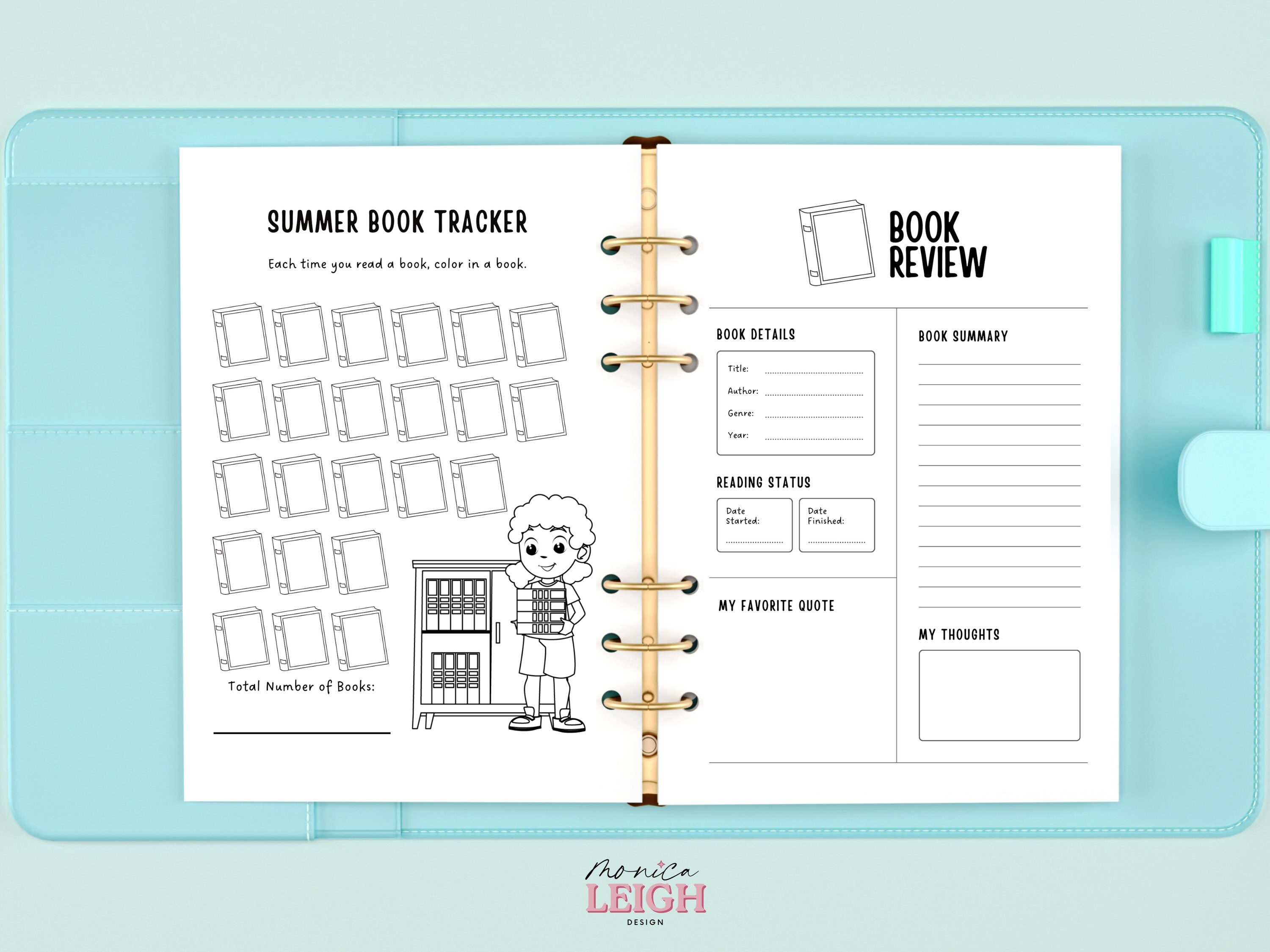 Summer Reading Planner Bundle | Kids Reading Log | Kids Book Tracker ...