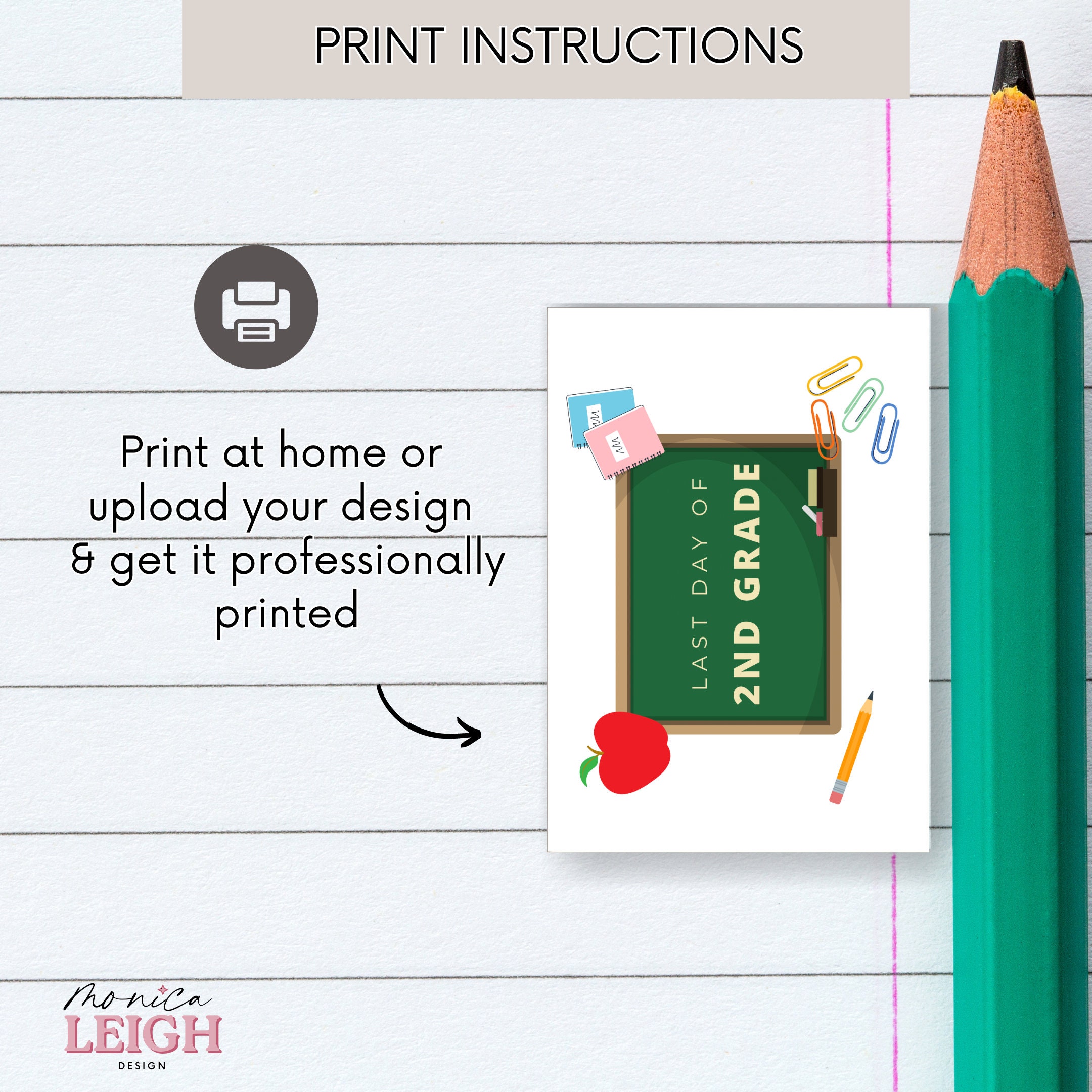 Last Day of School Sign Printable End of School Year DIY Chalkboard ...