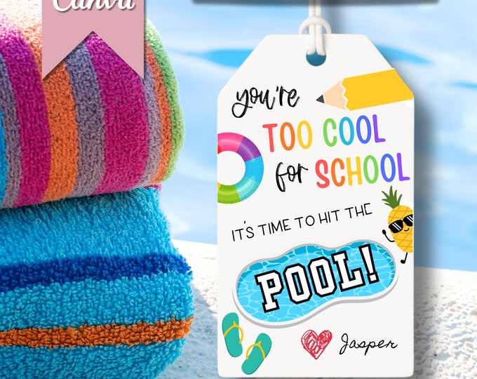 End of Year Teacher Gift Tag, Summer Teacher Gift Tag, Teacher Beach ...