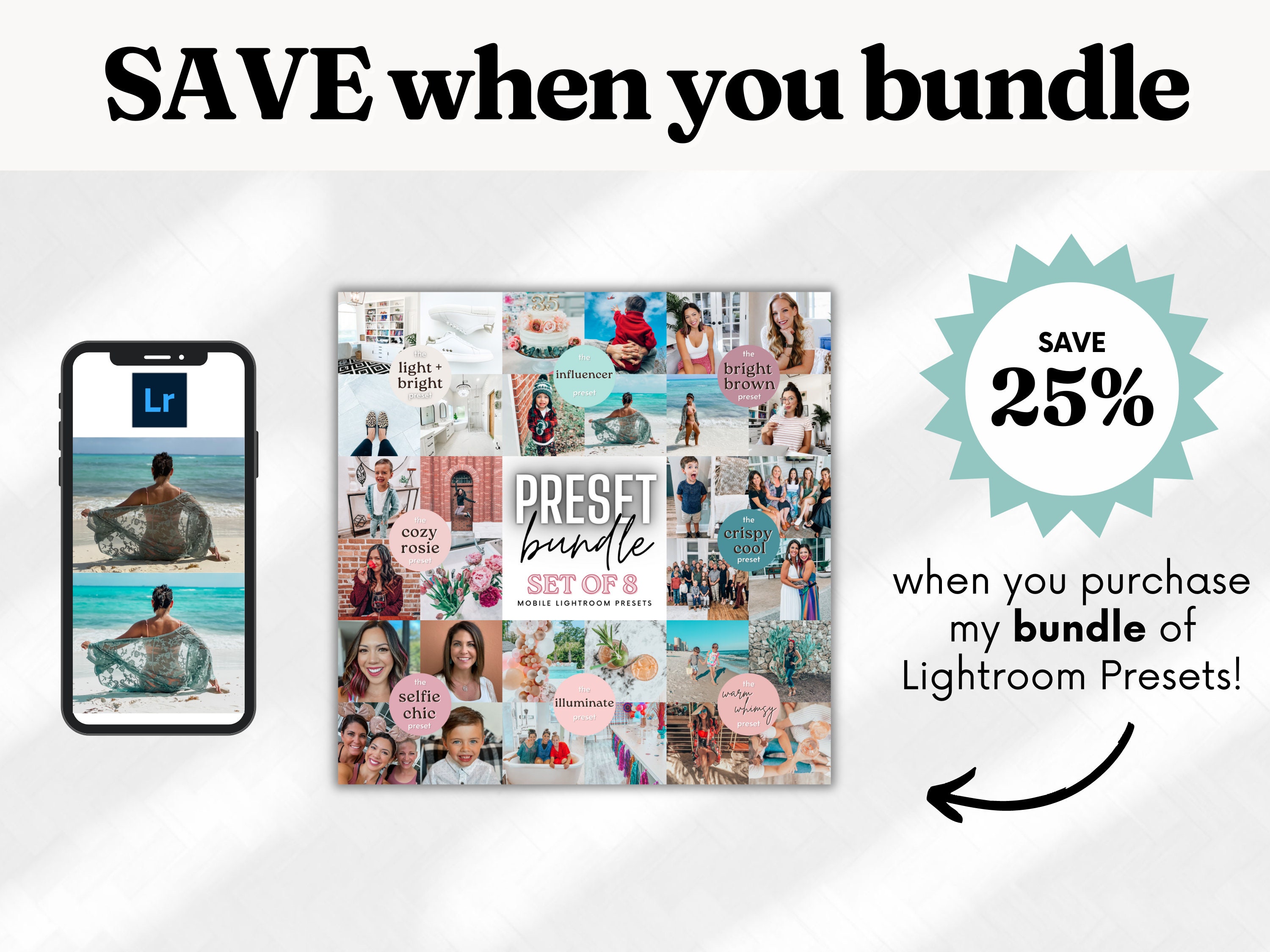 Lightroom Preset BUNDLE of 8 Instagram Presets Influencer Filters ...