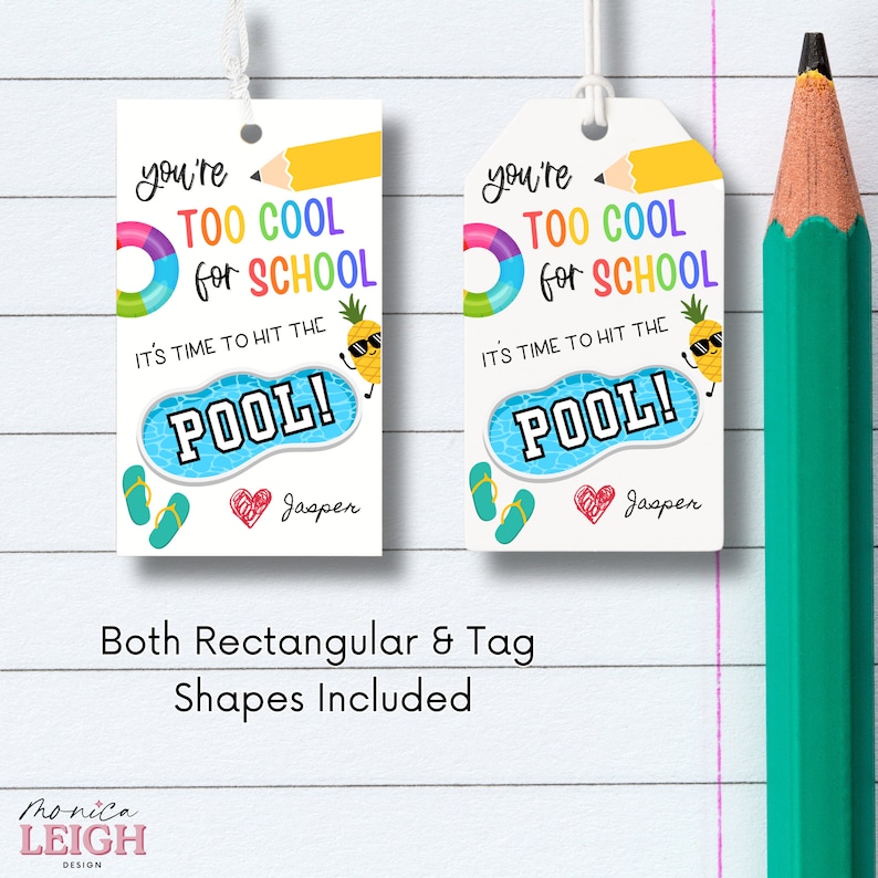 Last Day of School Summer Gift Tag Beach Towel for Teacher Thank You ...