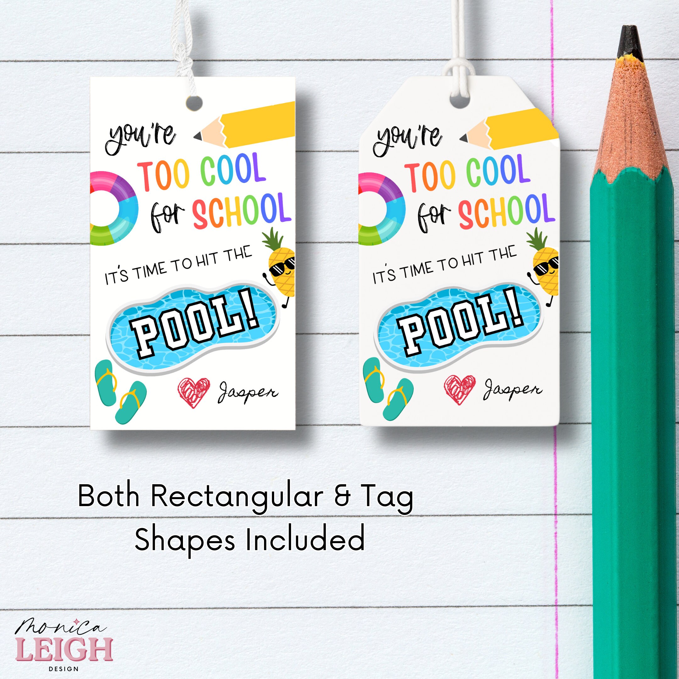 Last Day of School Summer Gift Tag Beach Towel for Teacher Thank You ...