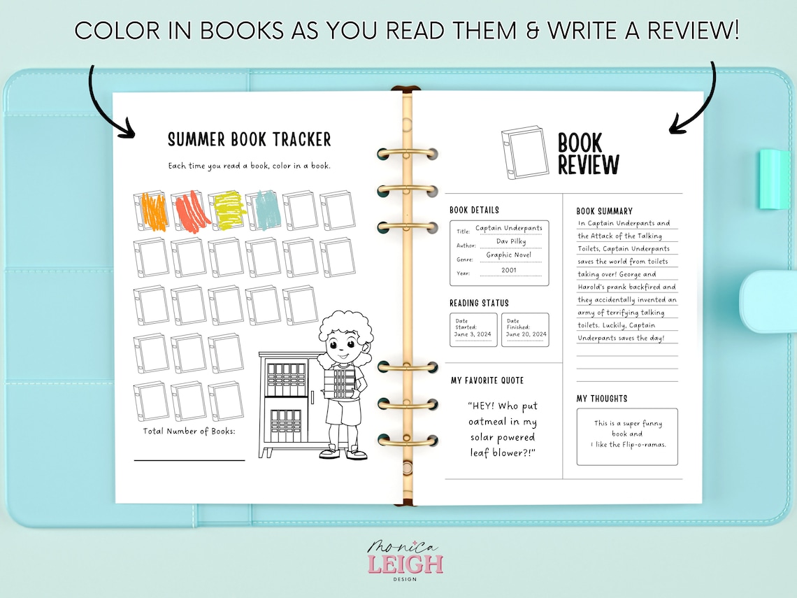 Kids Summer Reading Coloring Chart Printable Reading Log Kids Summer ...