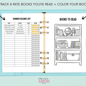 Summer Reading Planner Bundle Kids Reading Log Kids Book Tracker ...