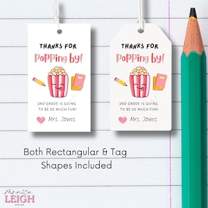 Open House Teacher Gift Thanks for Popping by Welcome Back to School ...