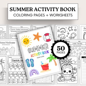 Kids Summer Planner Activity Book Bundle 2025 Summer Bucket List Summer ...