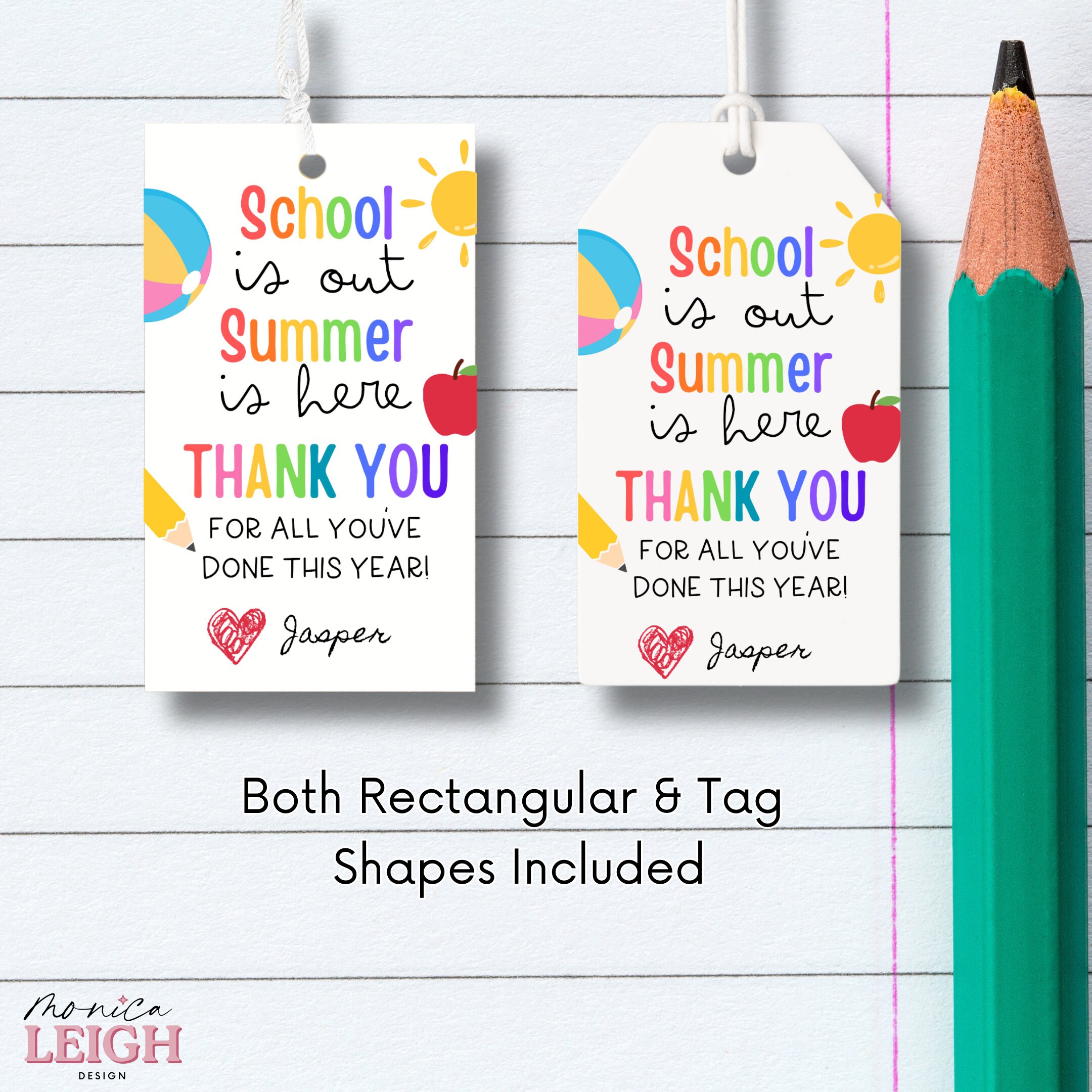 Last Day of School Gift Teacher Appreciation Thank You Gift End of ...