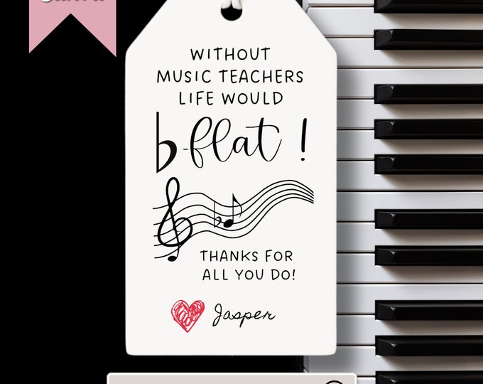 Music Teacher Gift Tags, Instant Download, Printable Piano Teacher Tags ...