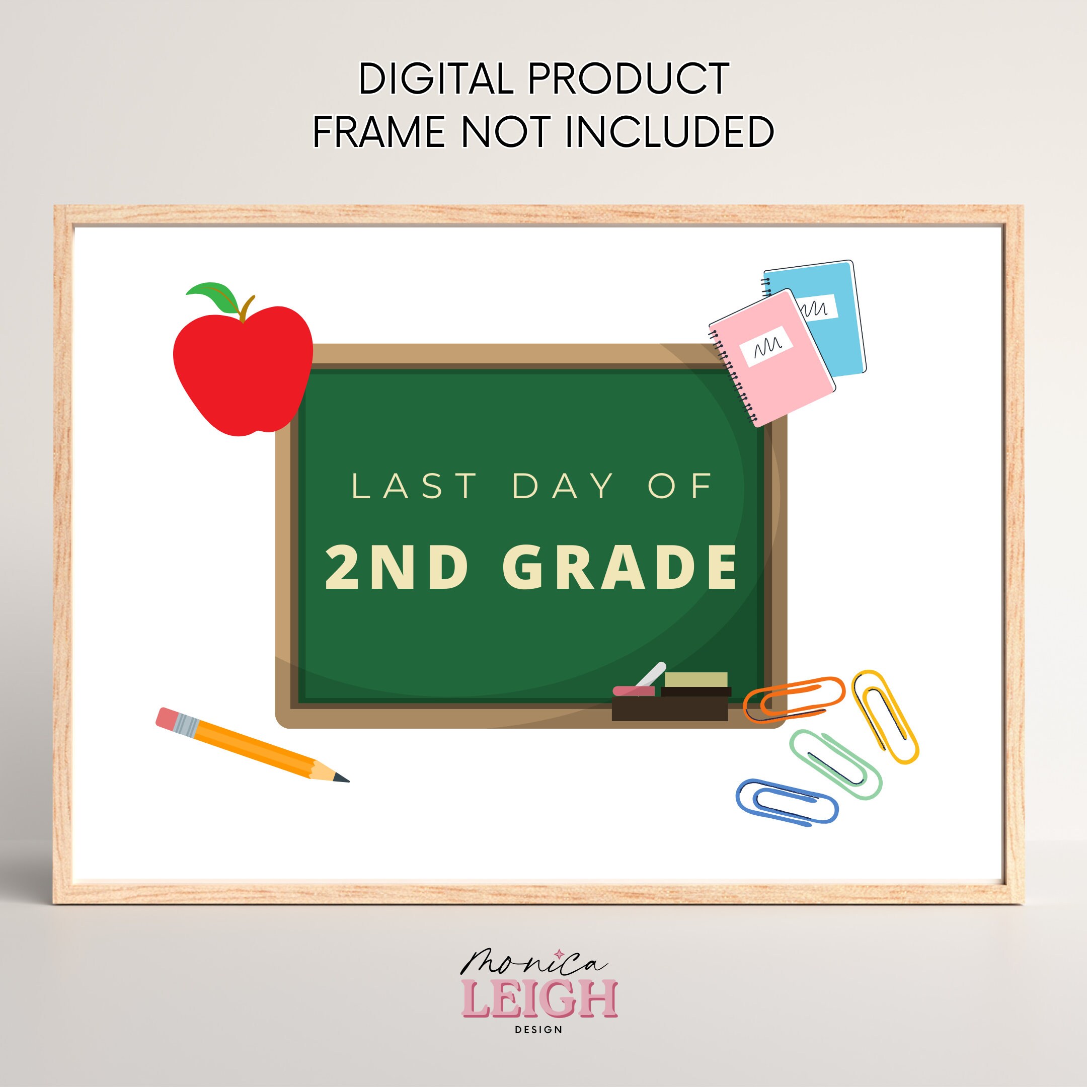 Last Day of School Sign Printable End of School Year DIY Chalkboard ...