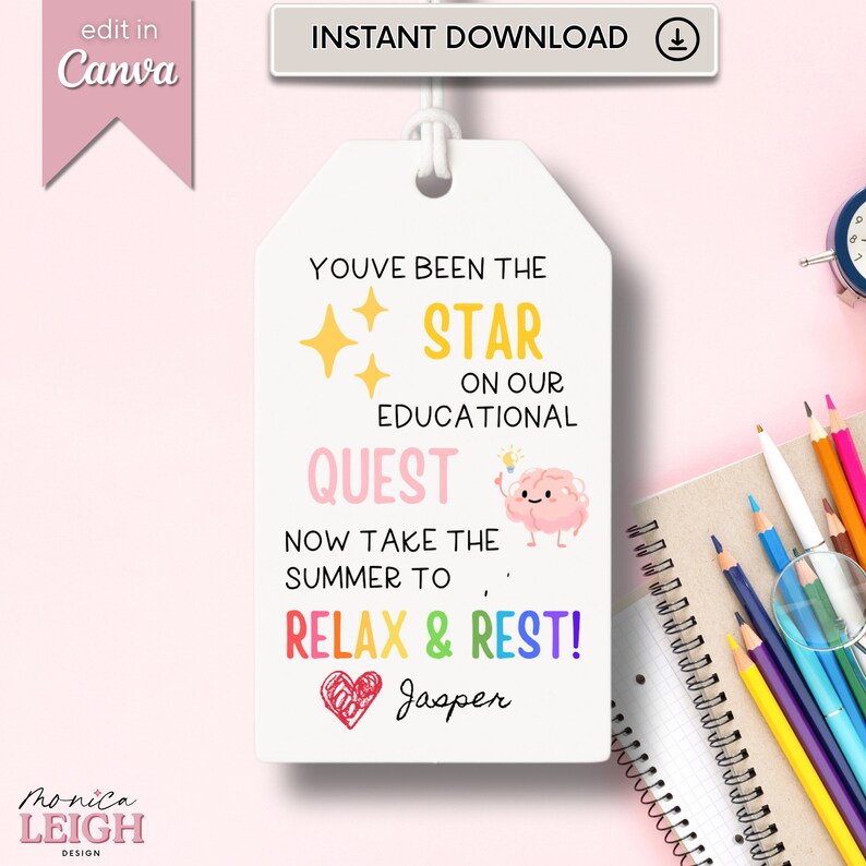 End of School Year Teacher Appreciation Thank You Gift Last Day of ...