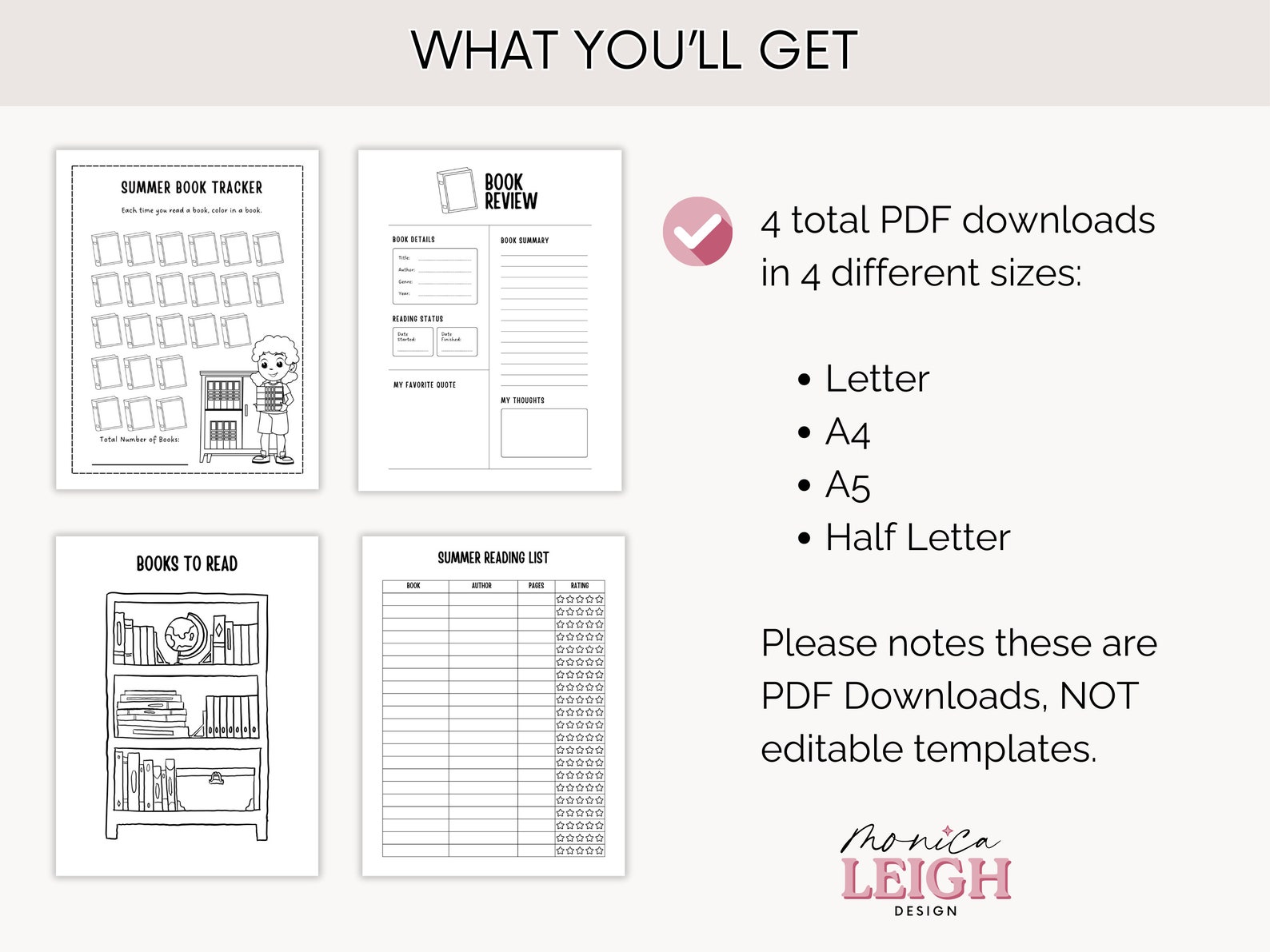 Summer Reading Planner Bundle Kids Reading Log Kids Book Tracker ...