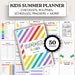 Kids Summer Planner Activity Book Bundle 2025 Summer Bucket List Summer ...