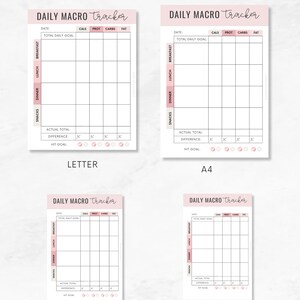 Daily Macro Tracker IIFYM Weight Loss Journal Nutrition Calculator ...