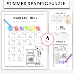 Kids Summer Reading Coloring Chart Printable Reading Log Kids Summer ...