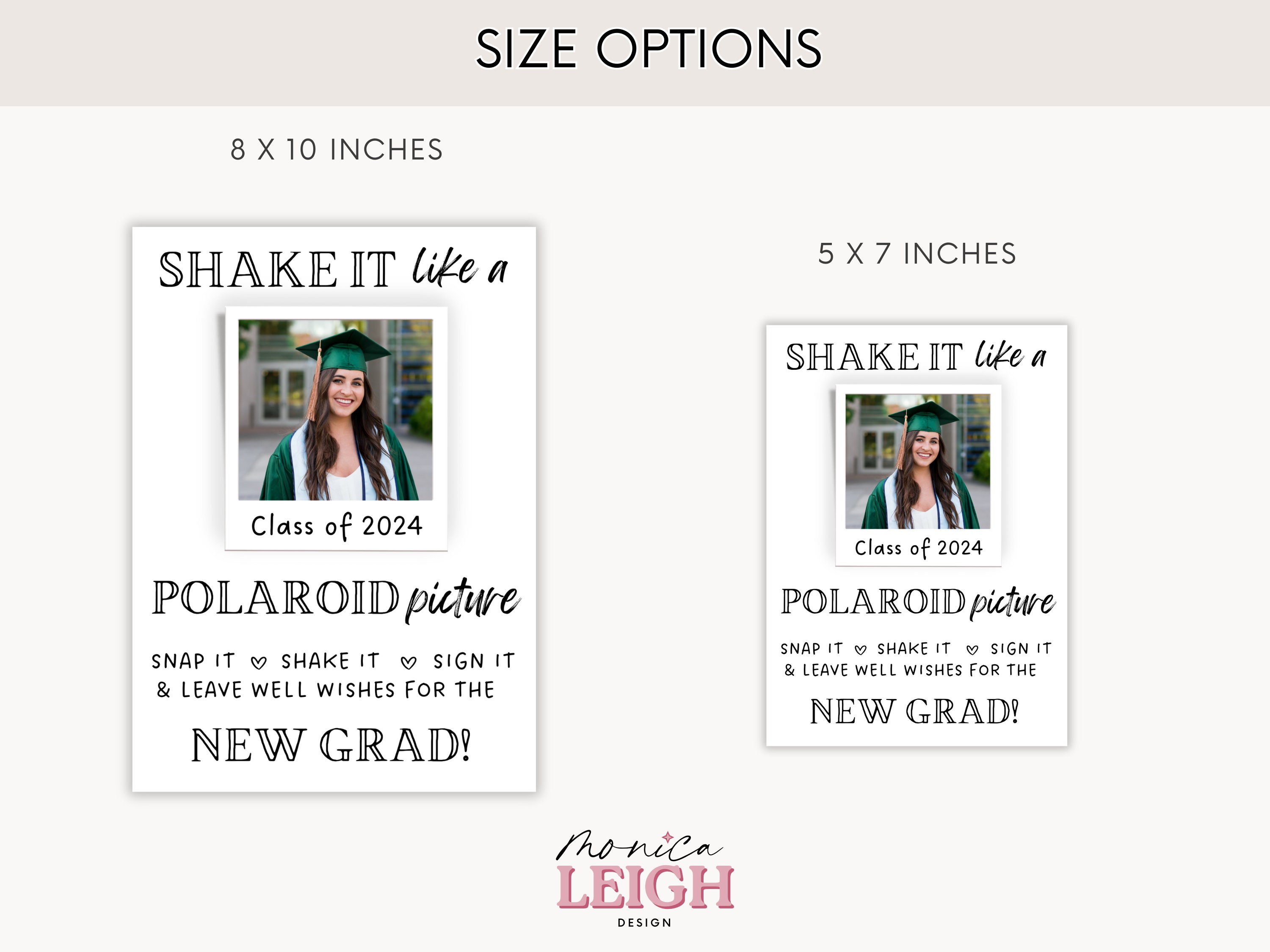 Polaroid Guestbook Graduation Sign | Graduation Party Photo Guest Book ...