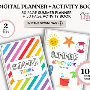 Kids Summer Planner Activity Book Bundle 2025 Summer Bucket List Summer ...