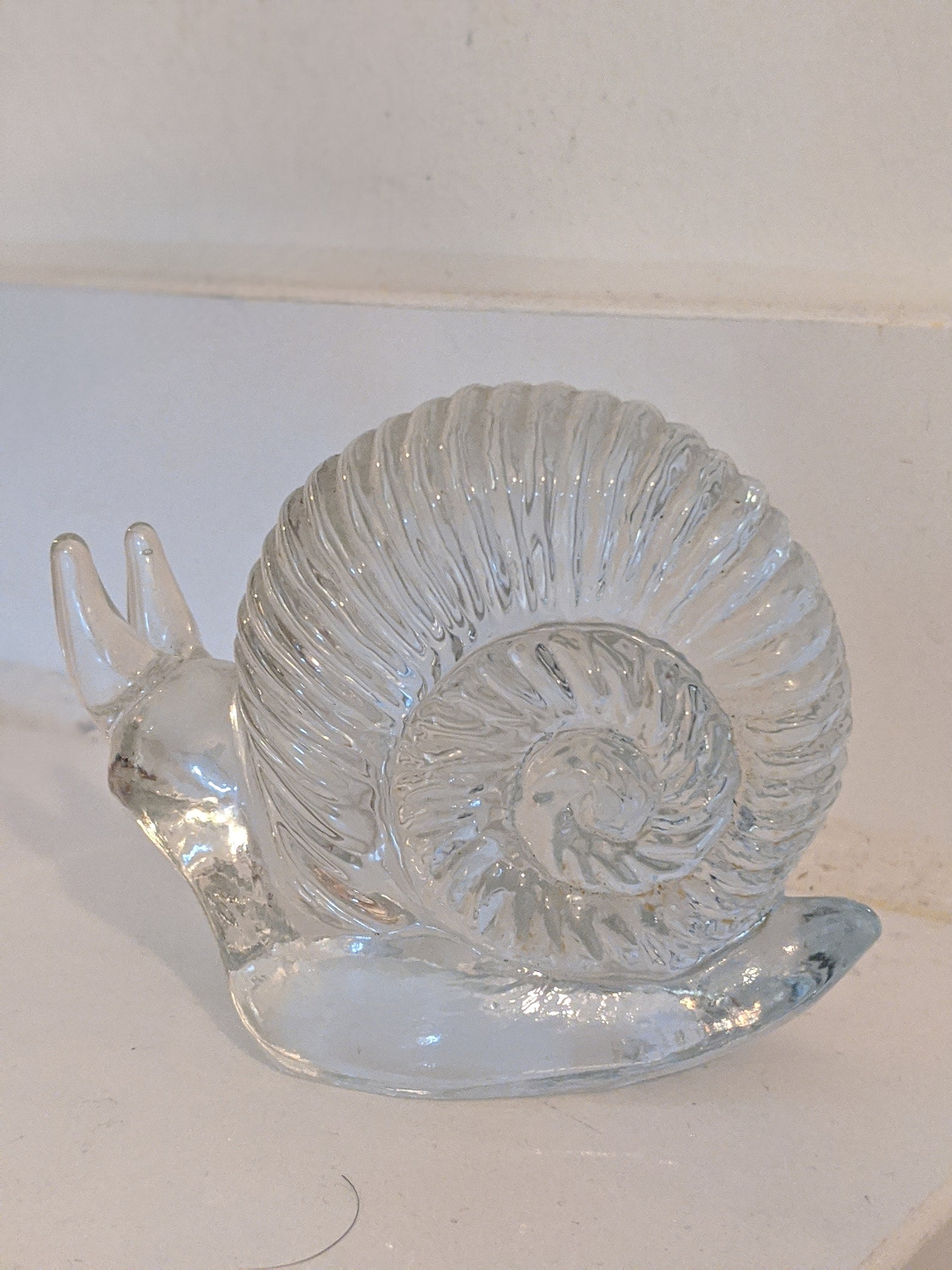 Art Glass Snail, Vintage Glass Paperweight, Fenton Snail Style, Desk ...