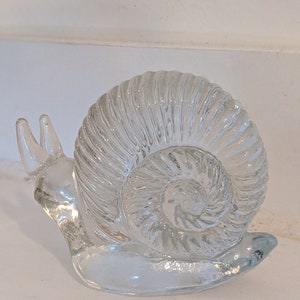 Art Glass Snail, Vintage Glass Paperweight, Fenton Snail Style, Desk ...