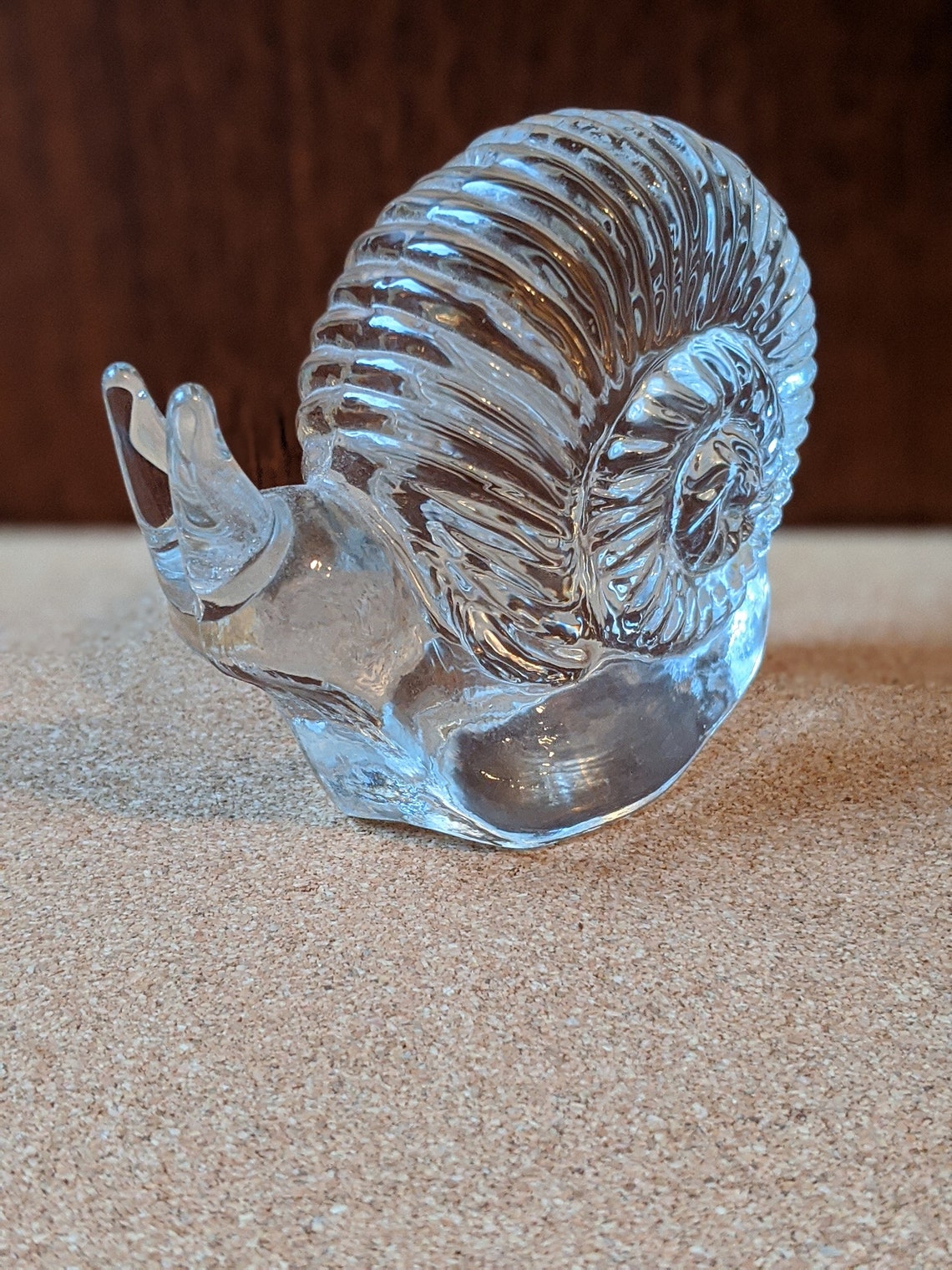 Art Glass Snail, Vintage Glass Paperweight, Fenton Snail Style, Desk ...