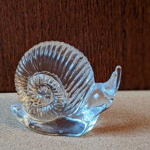 Art Glass Snail, Vintage Glass Paperweight, Fenton Snail Style, Desk ...