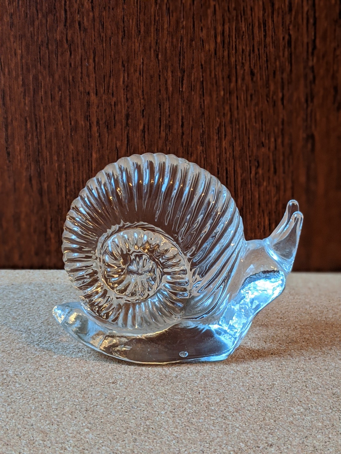 Art Glass Snail, Vintage Glass Paperweight, Fenton Snail Style, Desk ...
