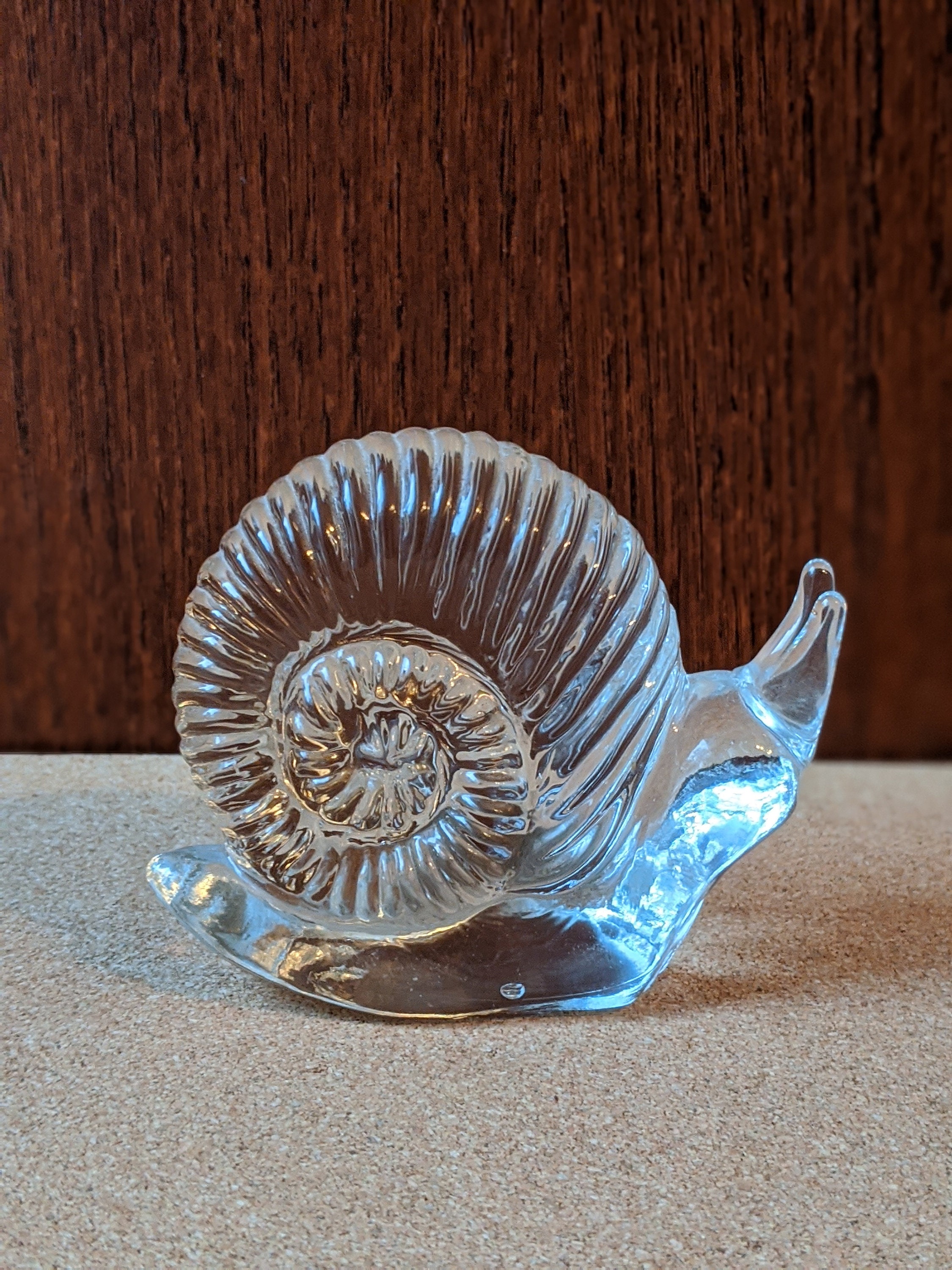 Art Glass Snail, Vintage Glass Paperweight, Fenton Snail Style, Desk ...
